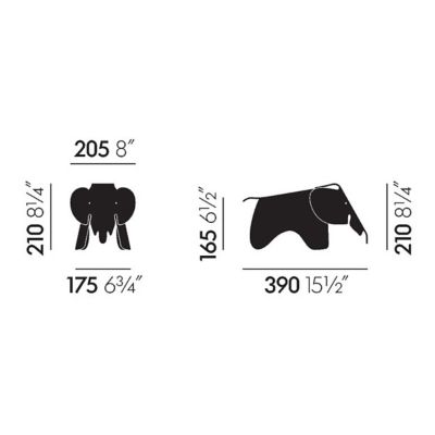 Eames Elephant Small by Vitra at Lumens.com