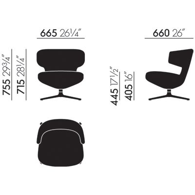 Petit Repos Lounge Chair by Vitra at Lumens.com