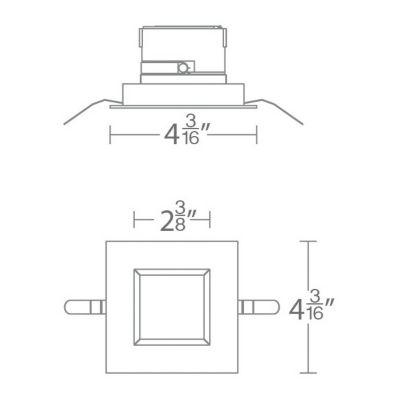 Aether 2-Inch Square Trim by WAC Lighting at Lumens.com