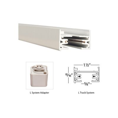 L Track Power Feedable I Connector by WAC Lighting at Lumens.com