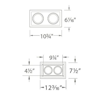 Precision Multiples 4-Inch 1X2 Trim by WAC Lighting at Lumens.com