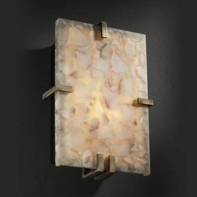 Alabaster Rocks! Clips Rectangle Wall Sconce by Justice Design Group at ...