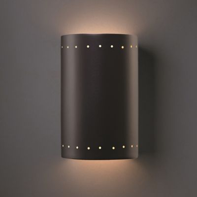 Ambiance Cylinder Outdoor Wall Sconce by Justice Design Group at Lumens.com