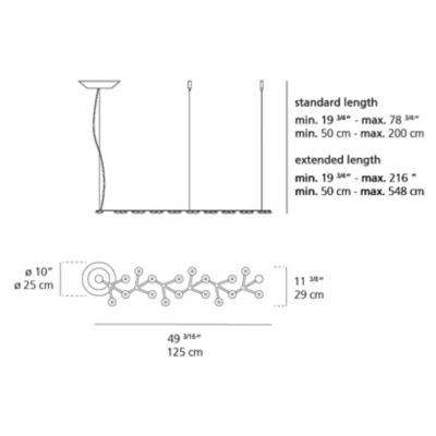 LED Net Line 125 Suspension by Artemide at Lumens.com