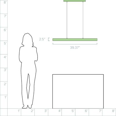 Cardito 1 LED Linear Suspension by Eglo at Lumens.com