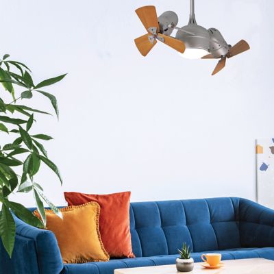 Dagny Dual Rotational Ceiling Fan with LED Light Kit by Atlas Fan ...
