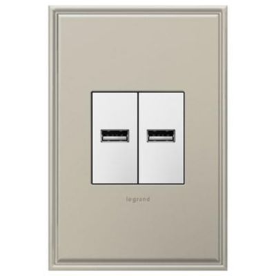 USB 1-Module Outlet by Legrand Adorne at Lumens.com