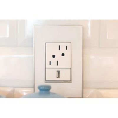 USB 1-Module Outlet by Legrand Adorne at Lumens.com