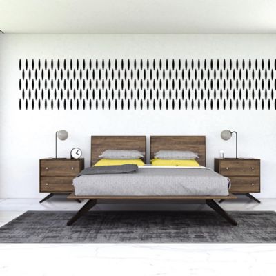 Astrid Bed with 2 Headboard Panels by Copeland Furniture at Lumens.com