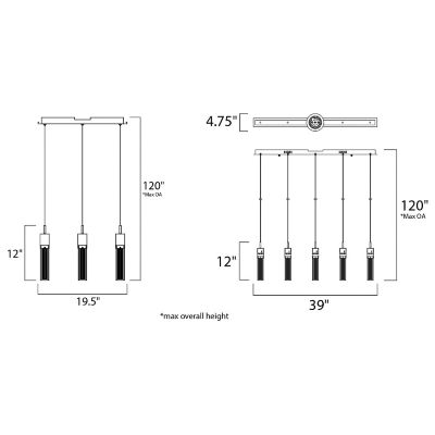 Fizz lll Multi Light LED Linear Pendant by ET2 Lighting at Lumens.com
