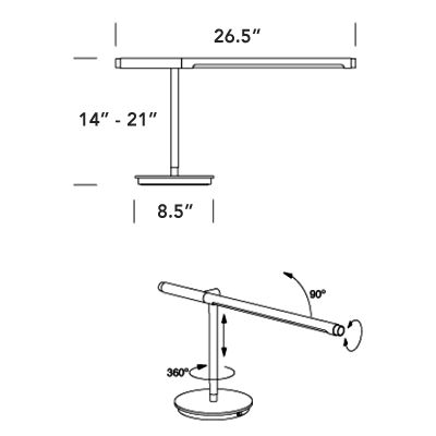 Brazo Table Task Lamp by Pablo Designs at Lumens.com